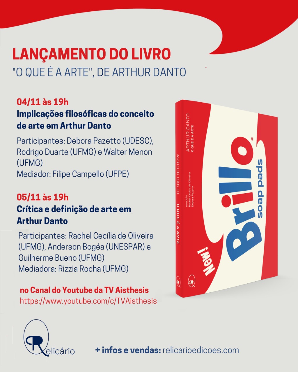 Lançamento do livro O que é a arte de Arthur Danto em 2 lives – 04 e 05 ...